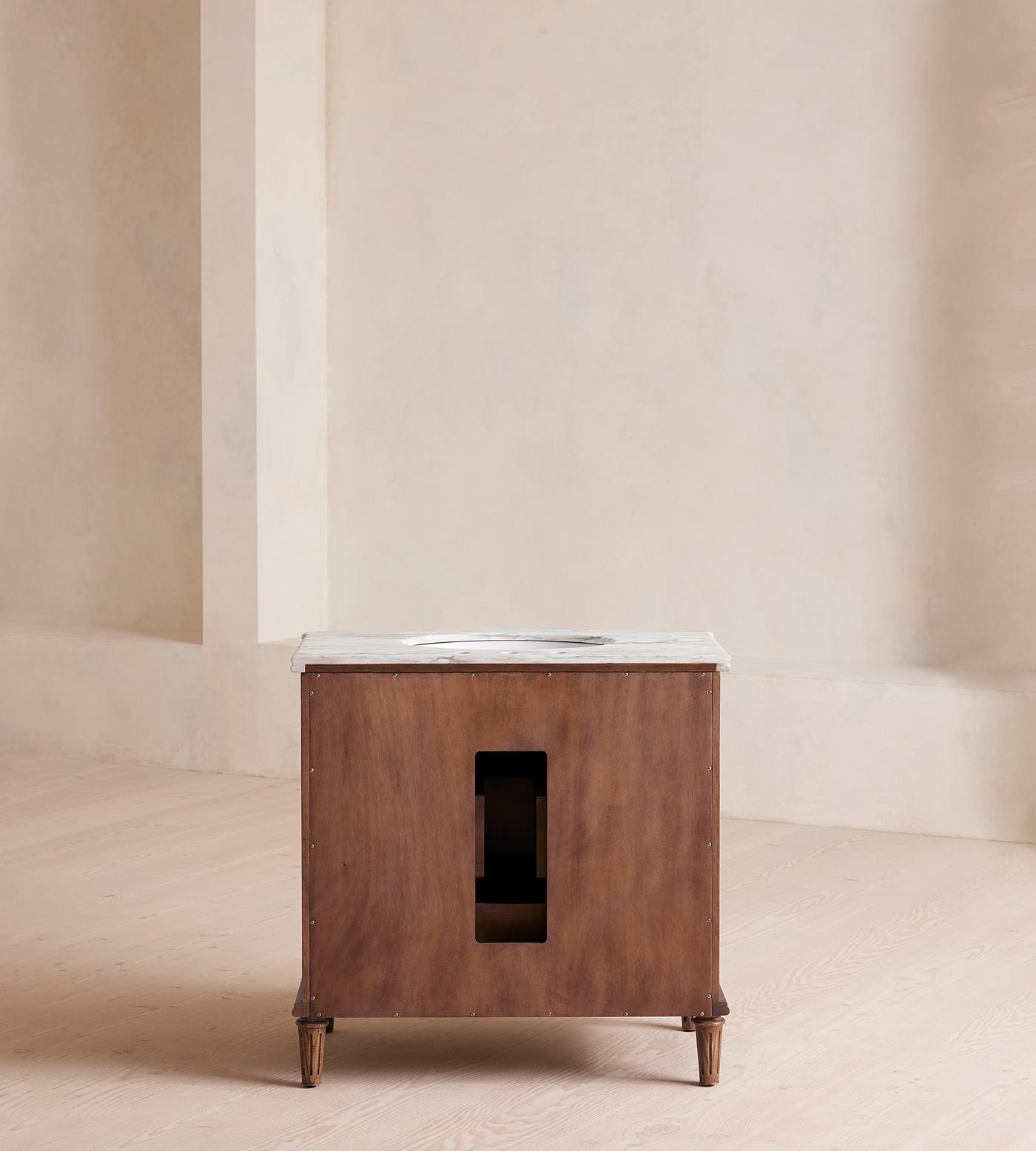 Valerie Single Vanity, Arabescato Marble - Soho Home