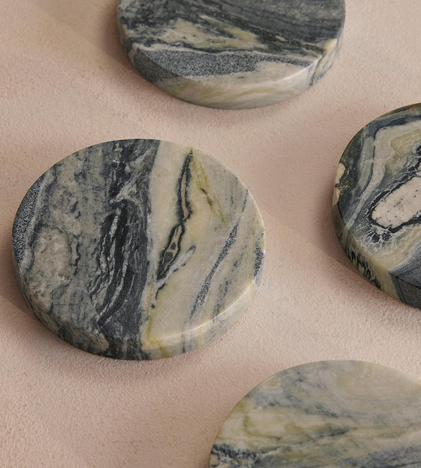 Hanson Coasters, Floral Jade, Set of Four