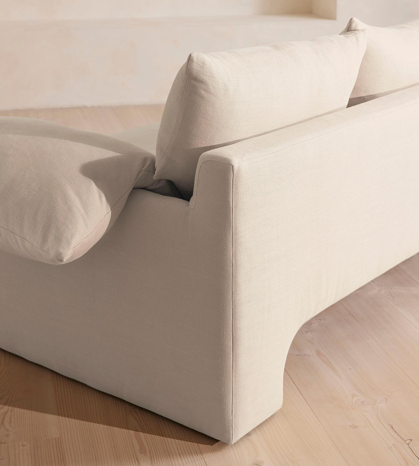Wyatt Three Seater Sofa, Linen, Bisque
