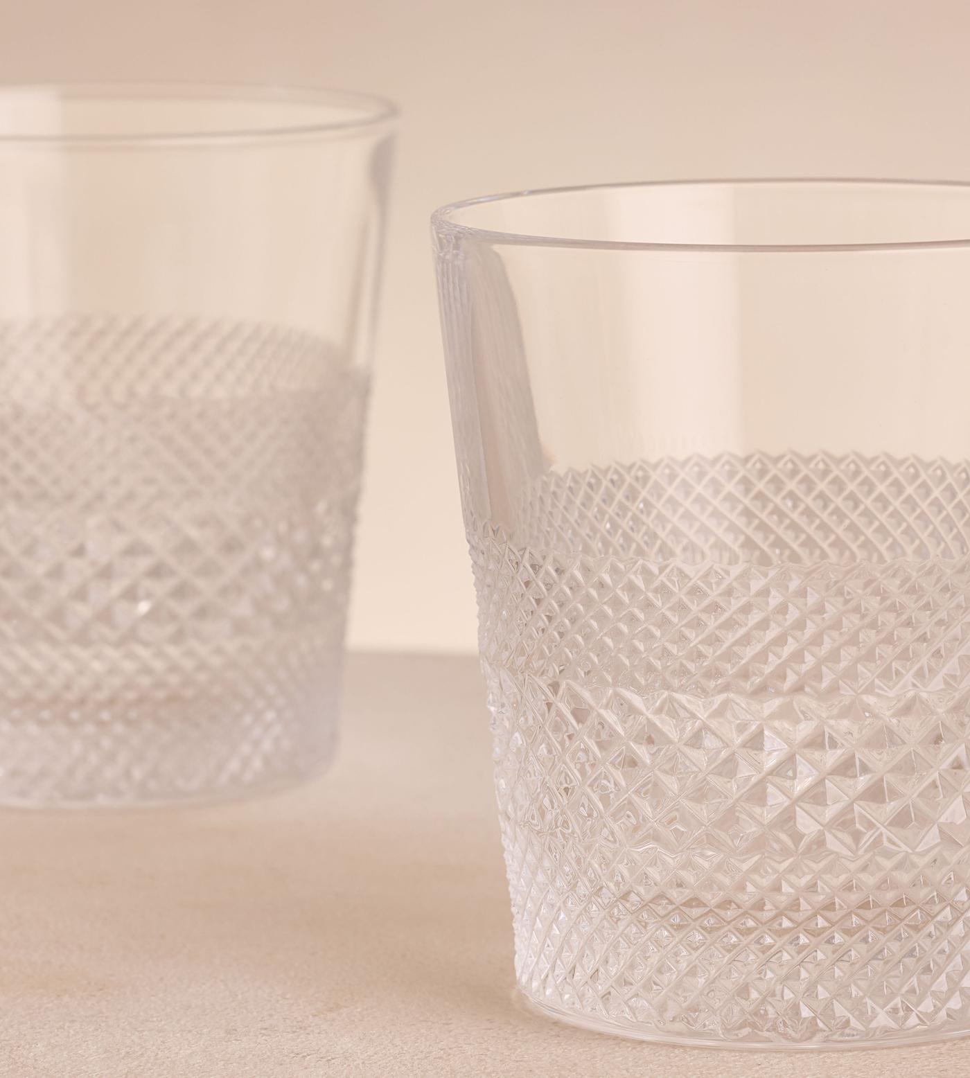 Huxley Cut Crystal Rocks Glass, Set of Four