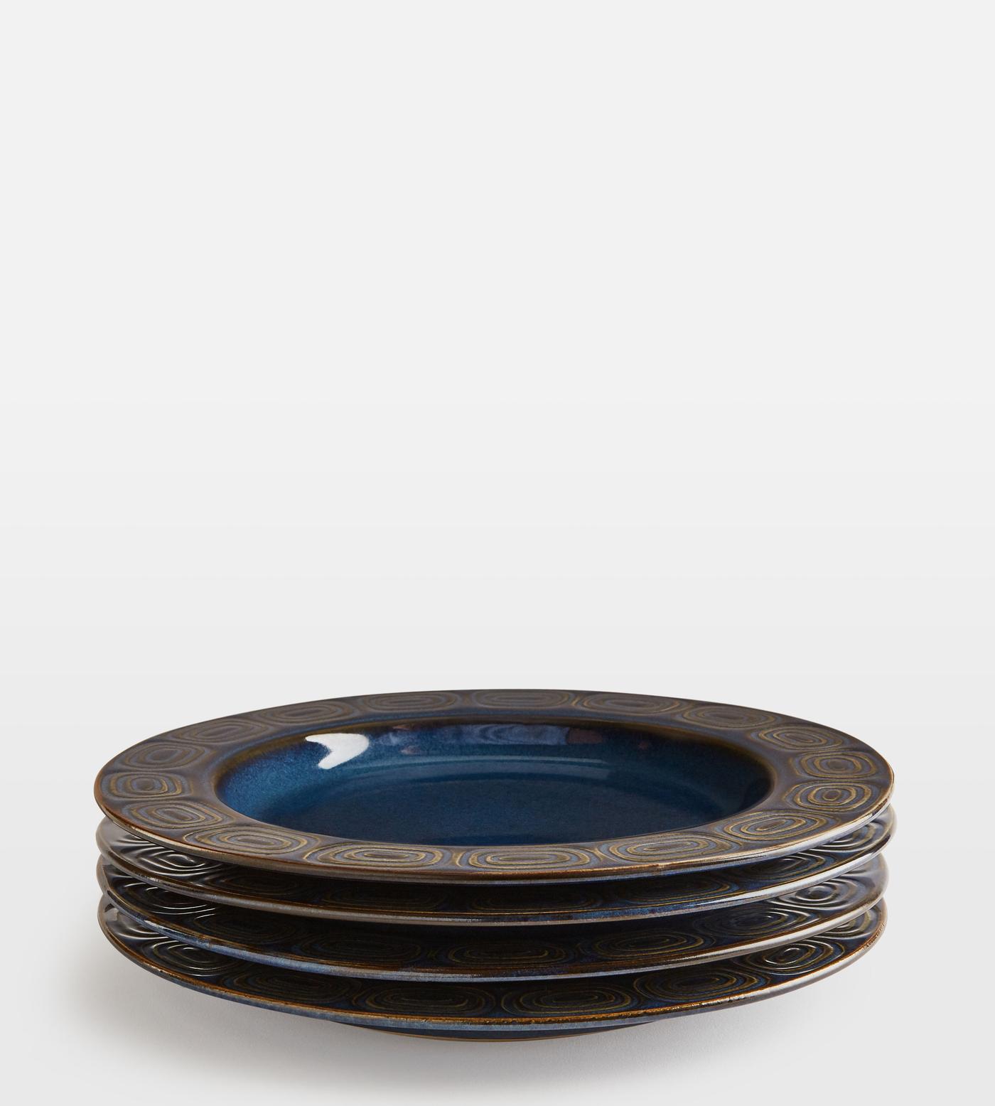 Grace Side Plate, Blue, Set of Four