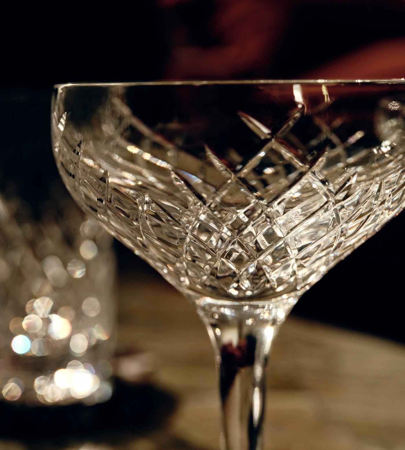 Barwell Cut Crystal Champagne Coupe, Set of Four