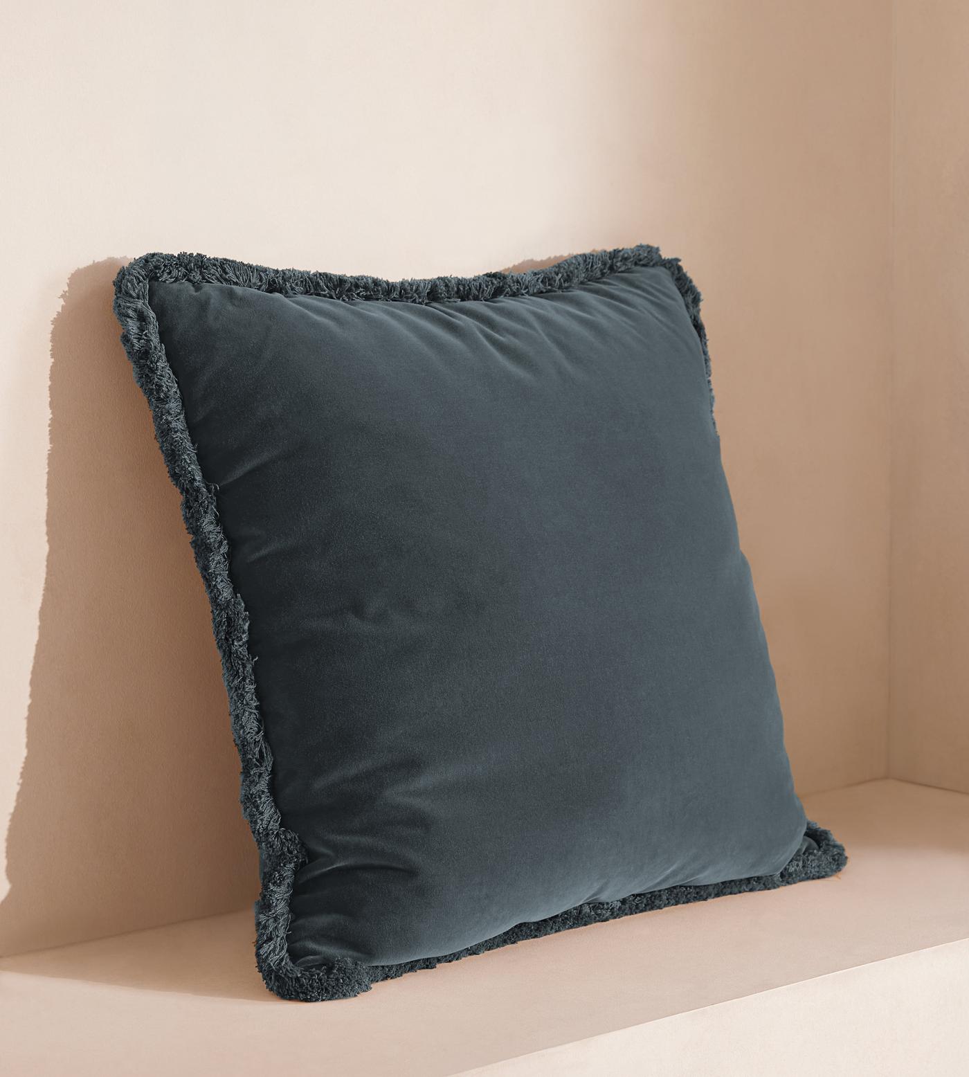 Margeaux Square Cushion, Grey Blue