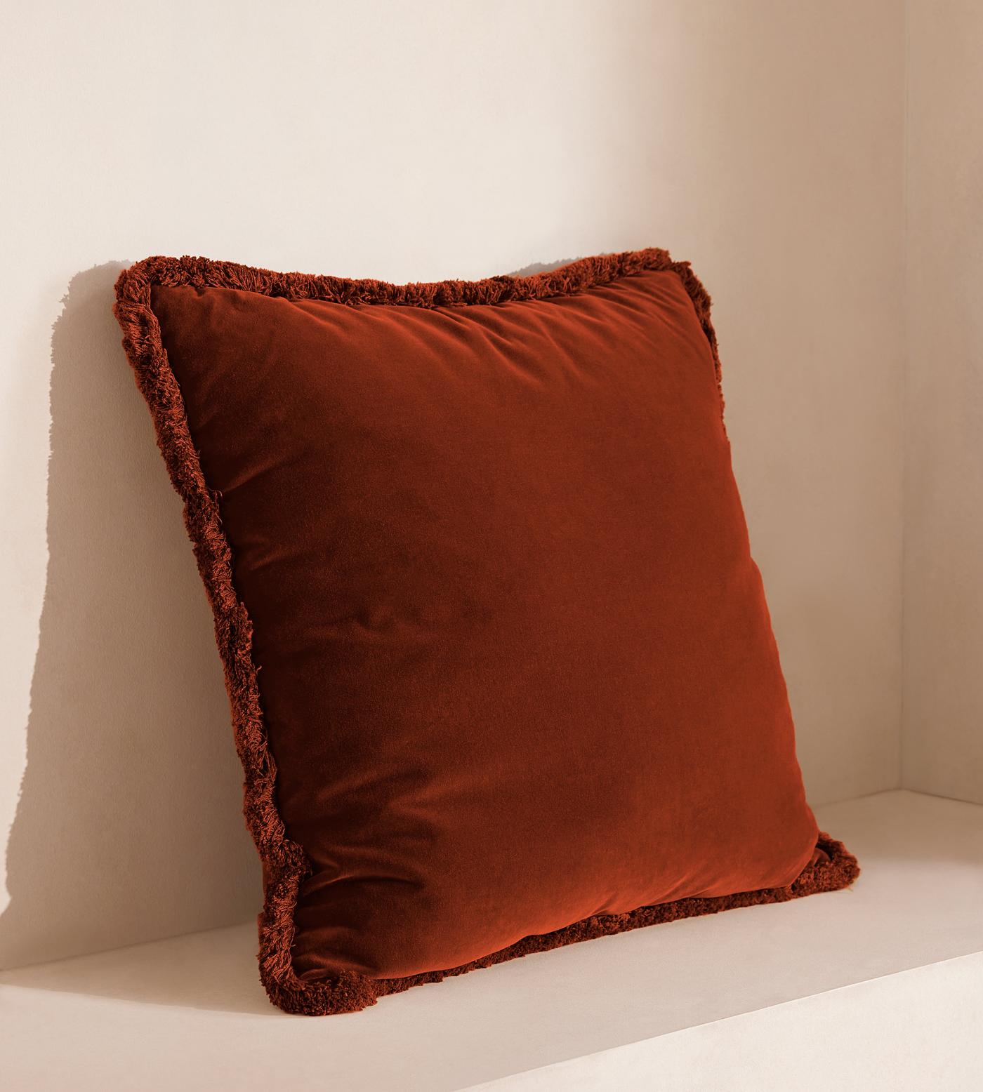 Margeaux Square Cushion, Rust