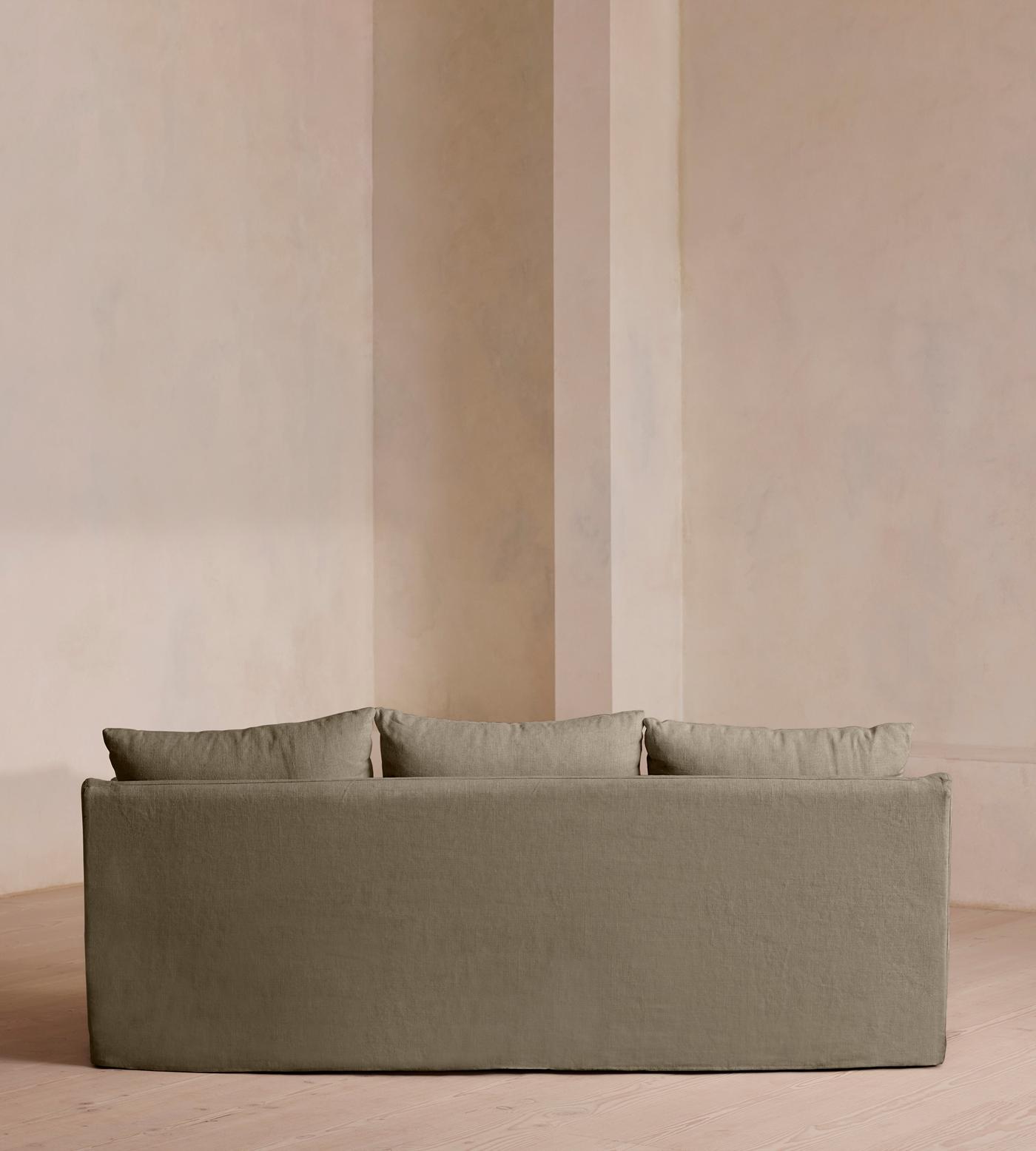 Roma Three Seater Sofa, Linen, Sage