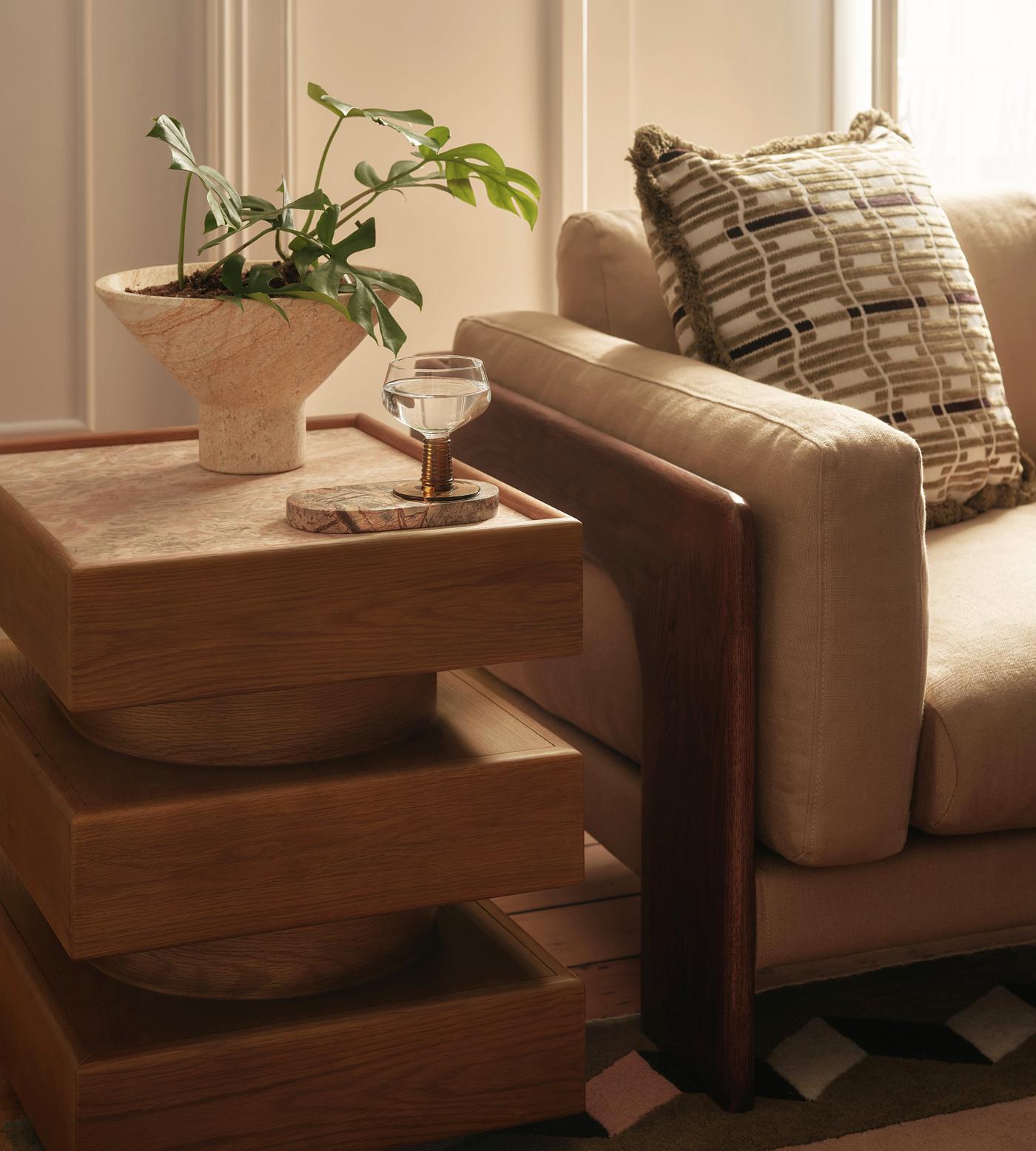 Flynn Side Table, Lacorado Marble