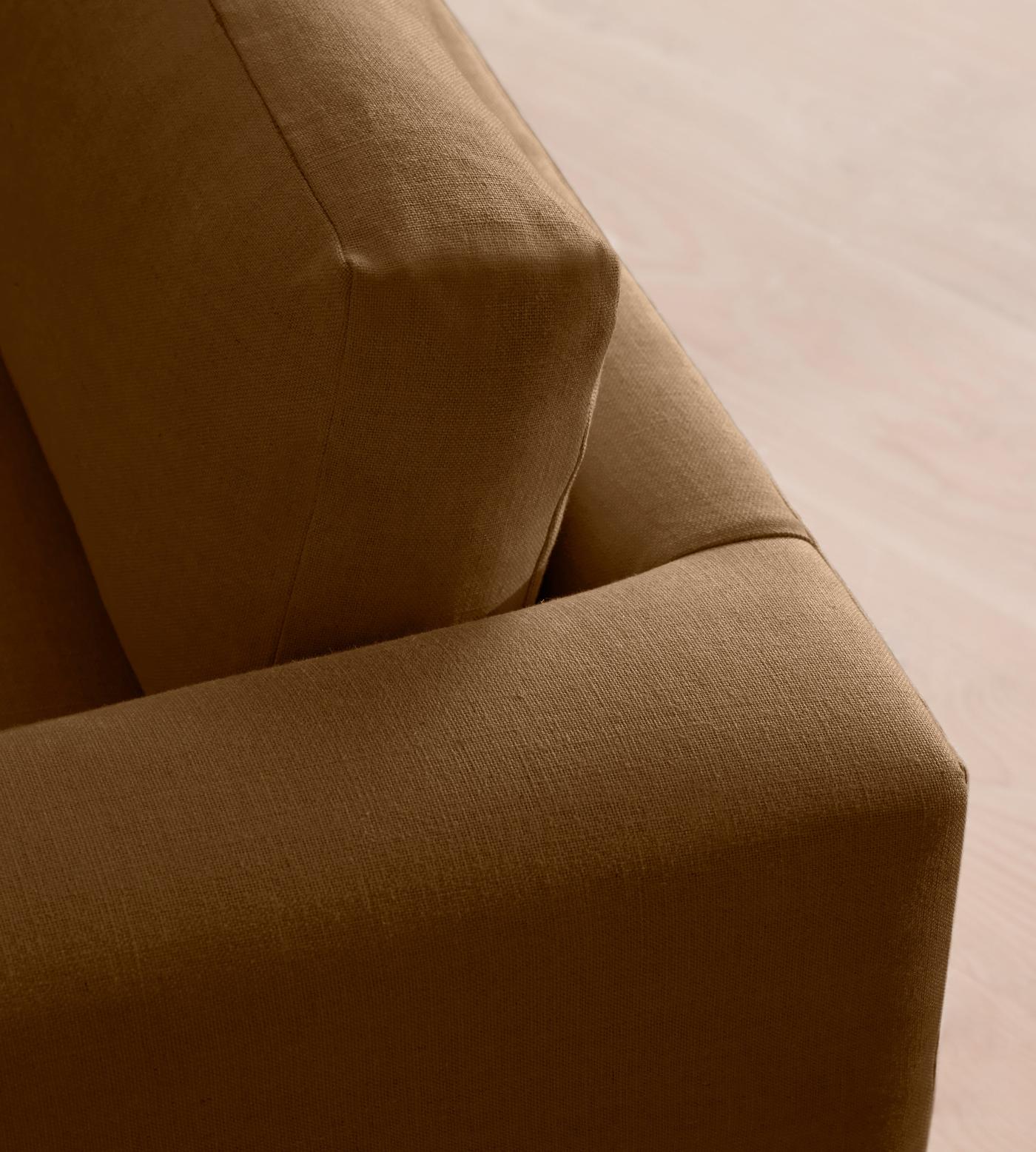 Mossley Corner Sofa, Linen, Ochre, US