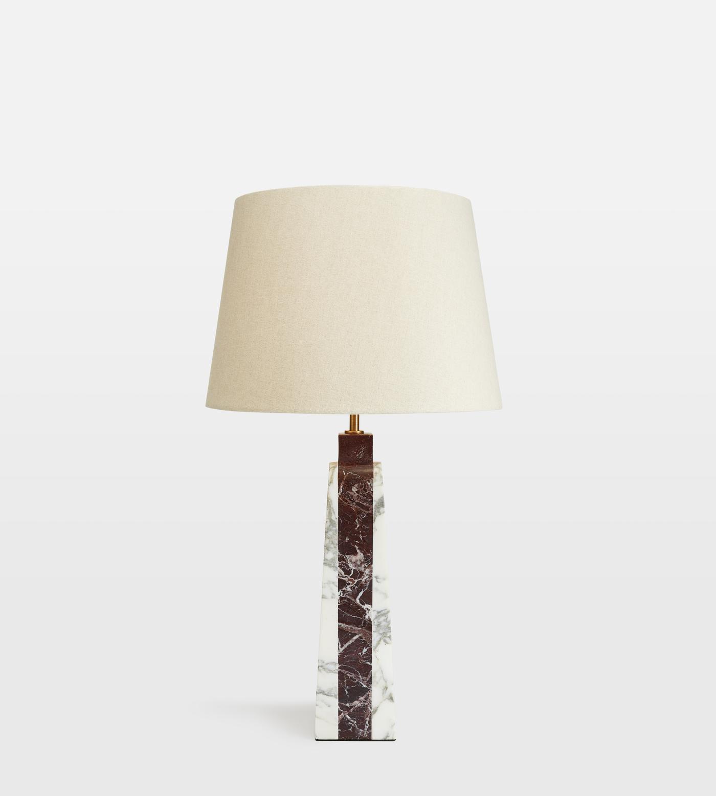 Darcy Marble Table Lamp, White