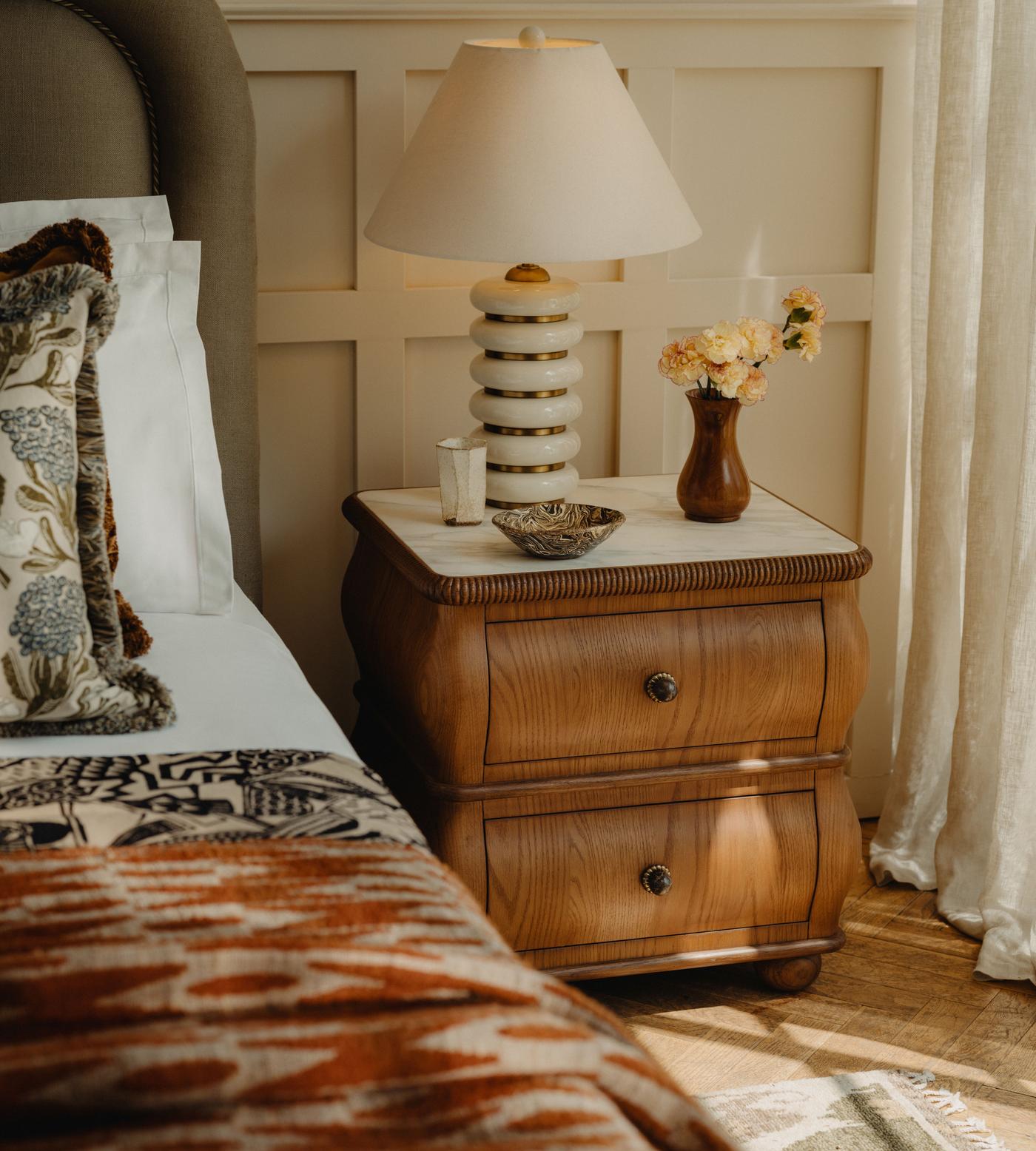 Esmeray Bedside Table, Mid-tone