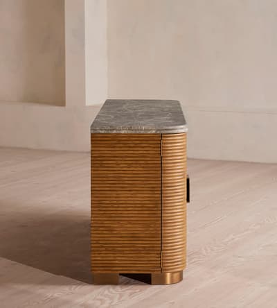 Kingsley Sideboard, Grey Emperador Marble - Soho Home