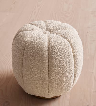 Sofia Footstool, Boucle, Natural, US - Soho Home