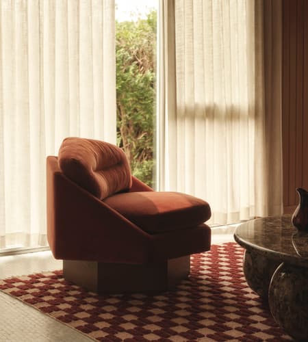 Mila Armchair, Rust, Velvet