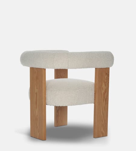Eldon Dining Chair, Boucle, Oak, US