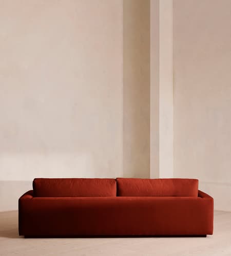 Mossley Four Seater Sofa, Velvet Rust