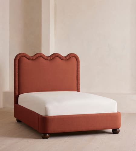 Tristan Bed, Queen, Linen, Sienna, US