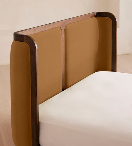 Belsa Bed, Emperor, Velvet, Mustard
