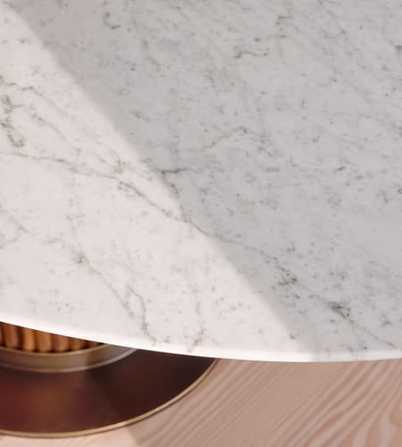 Murcell Oval Dining Table, Carrara Marble - Soho Home