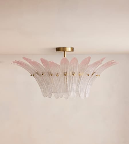 Treviso Semi-Flush, Pink, US