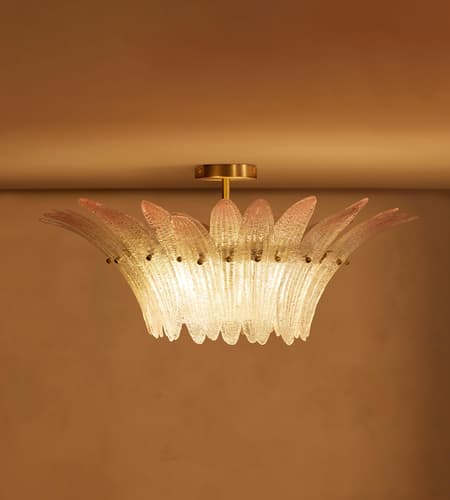 Treviso Semi-Flush, Pink, US