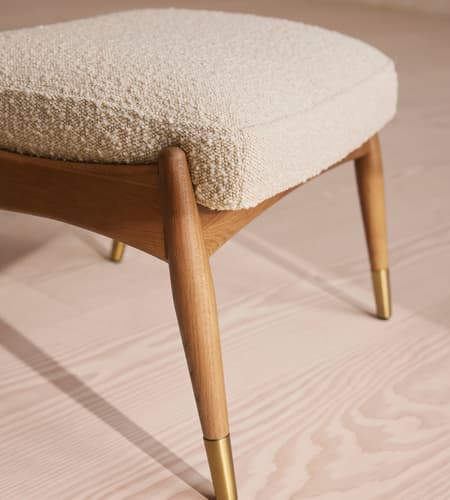 Theodore Footstool, Boucle, Natural, US - Soho Home