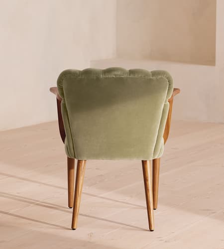 Mae Dining Chair, Velvet, Lichen, US