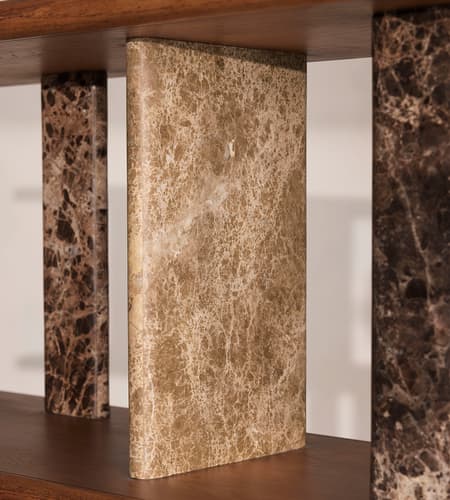 Cassius Shelving, Light and Dark Emperador Marble