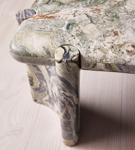 Lorella Coffee Table, Floral Jade Marble
