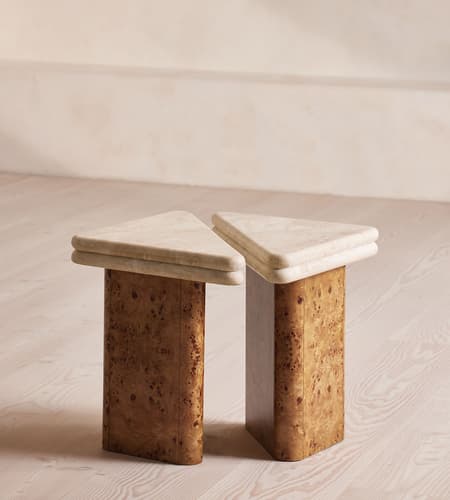 Gia Side Table Set, Roya Diana Marble