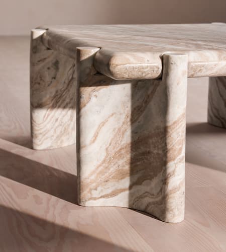 Lorella Coffee Table, Terra Bianca Marble