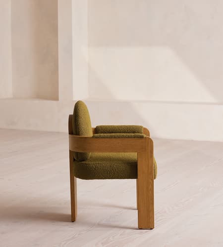 Emerson Dining Chair, Boucle, Kelp