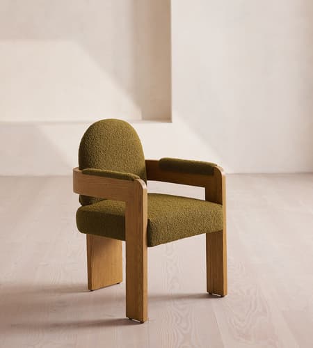 Emerson Dining Chair, Boucle, Kelp