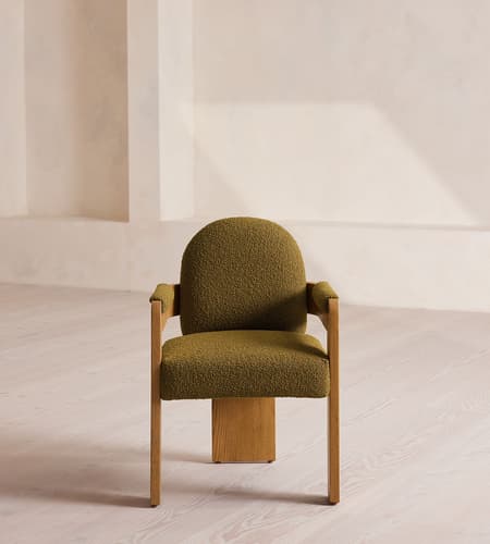 Emerson Dining Chair, Boucle, Kelp, US