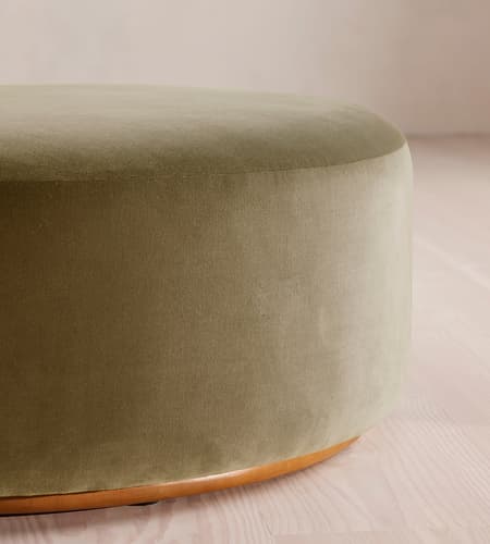 Aline Ottoman, Velvet, Lichen, US