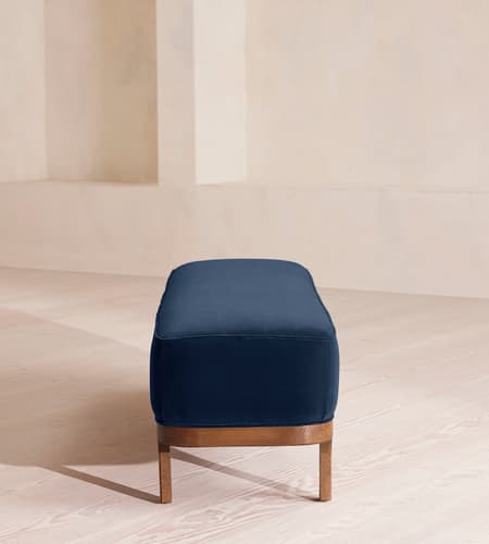 Belsa Bench, Velvet, Royal Blue