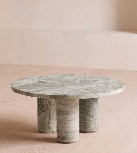 Tisbury Coffee Table, Terra Bianca Marble