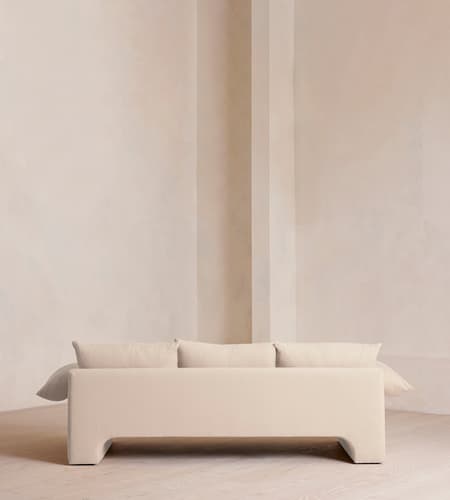 Wyatt Three Seater Sofa, Linen, Bisque