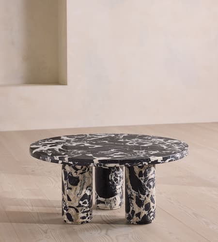 Tisbury Coffee Table, Noir Grande Marble