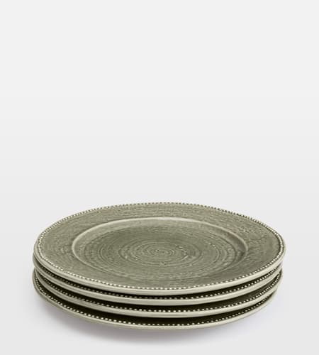 Hillcrest Dinner Plate, Green, Set of Four