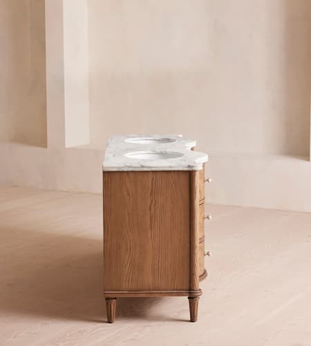 Valerie Double Vanity, Arabescato Marble - Soho Home