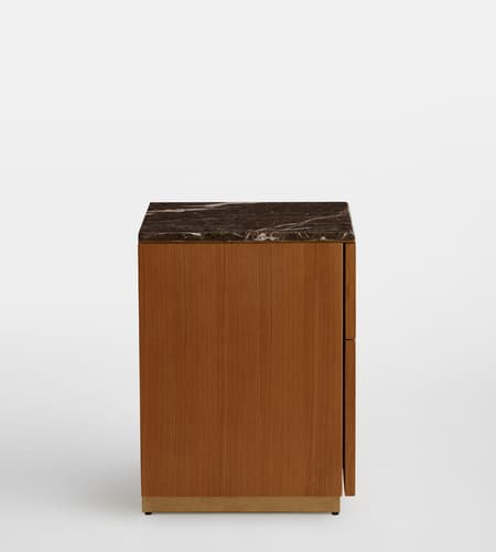 Arches Bedside Table, Griseo Rosa Marble