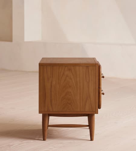 Oscar Cane & Oak Bedside Table