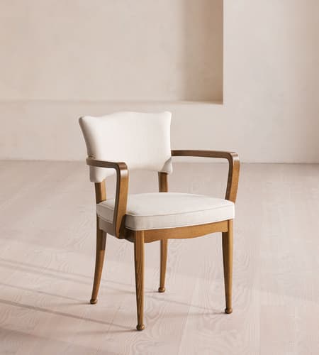 Charleston Dining Chair with Arms, Linen, Natural