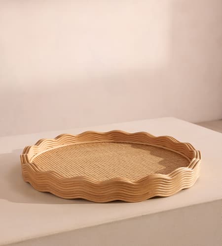 Pangbourne Rattan Tray, Round
