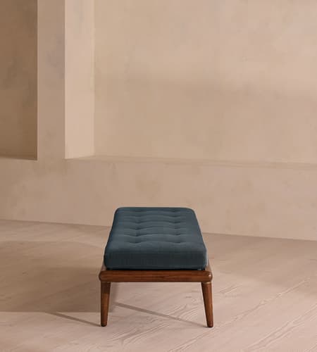 Theodore Bench, Grey Blue Velvet