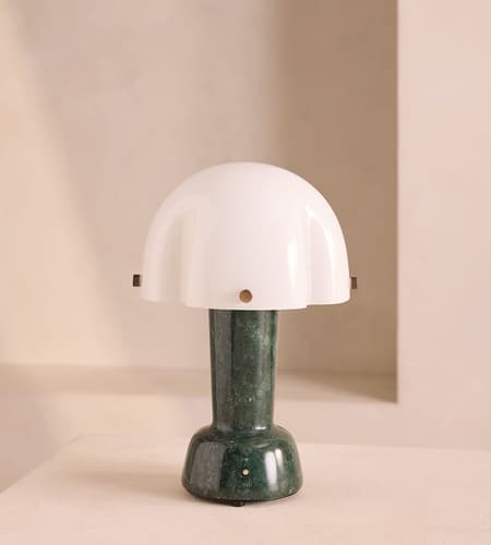 Rio Portable Lamp, Verde Green Marble