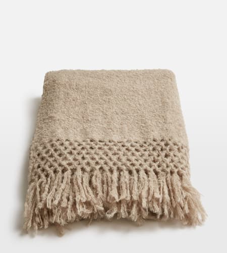 Aurora Alpaca Boucle Throw, Beige, US
