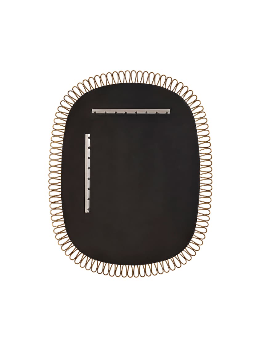 Todd Wall Mirror, Antique Brass
