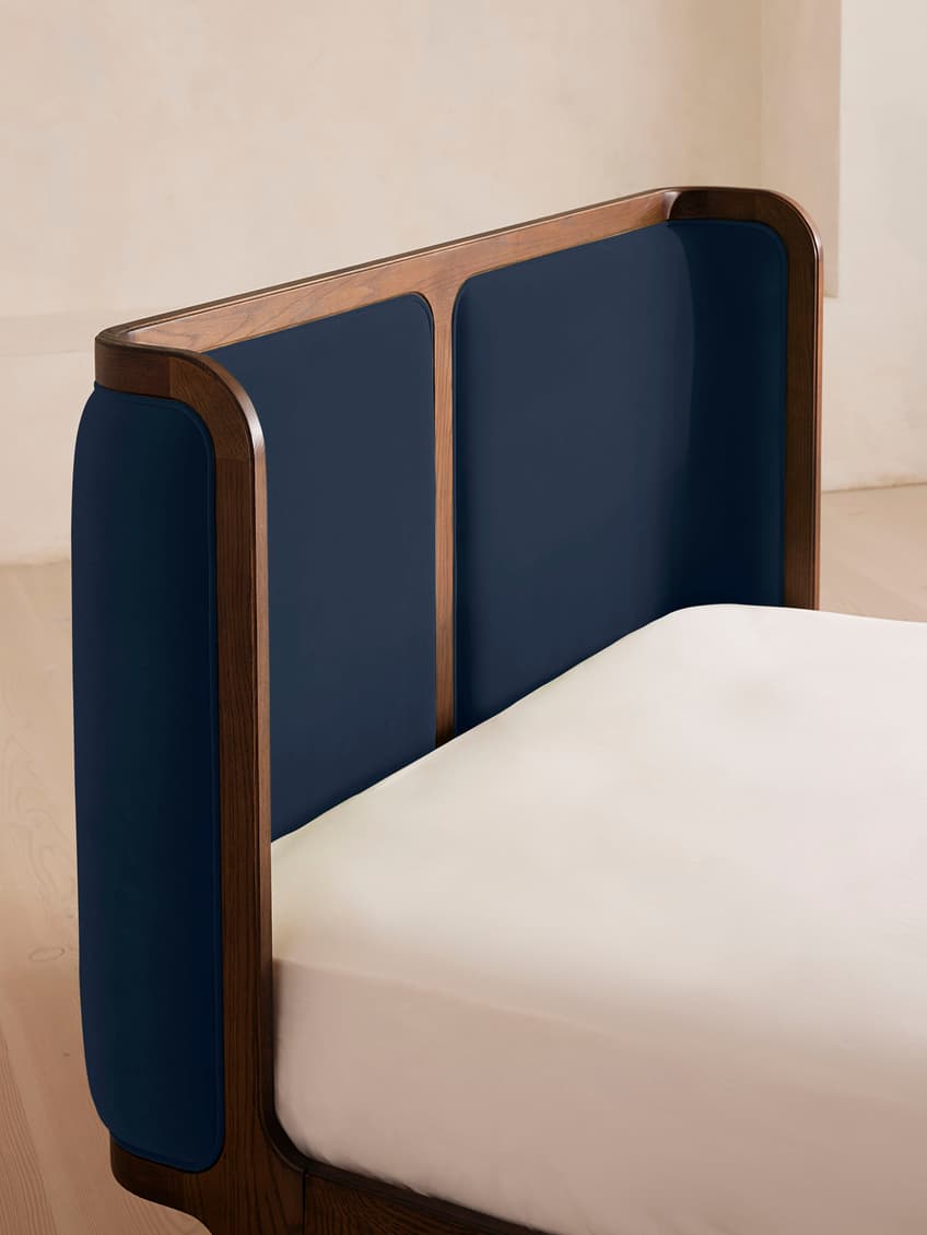 Belsa Bed, King, Velvet, Royal Blue