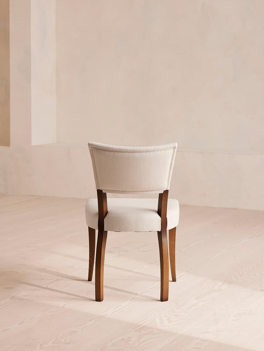 Pair of Molina Dining Chairs, Linen, Natural, US