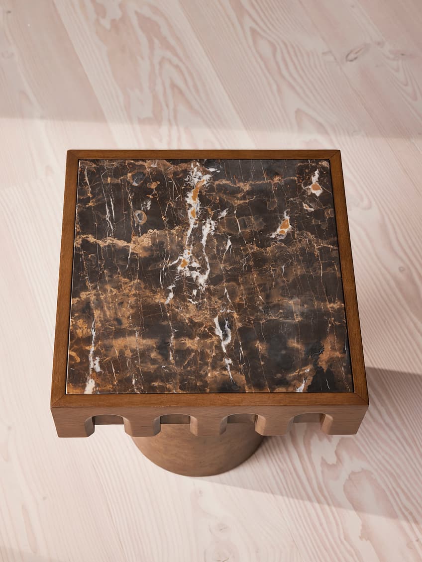 Hiro Side Table, Michelangelo Marble